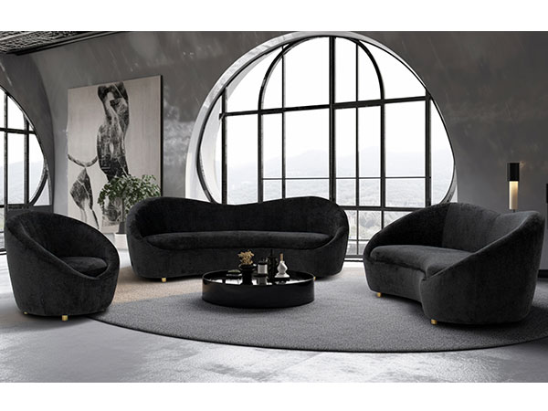 Minimalist Curved 321 Sofa Modern Light Luxury Living Room Furniture ...